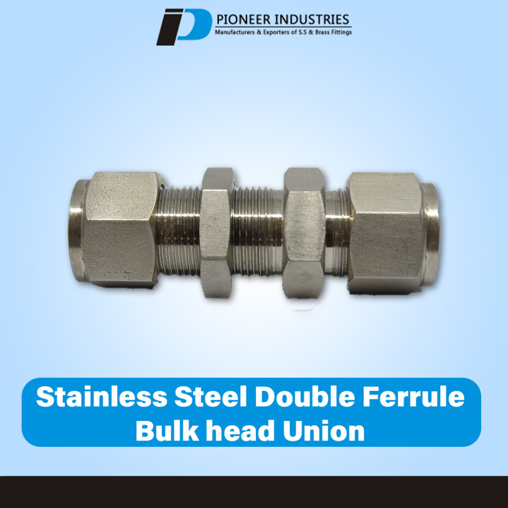 Stainless Steel Double Ferrule Female Bulkhead Union - Pioneer Industries